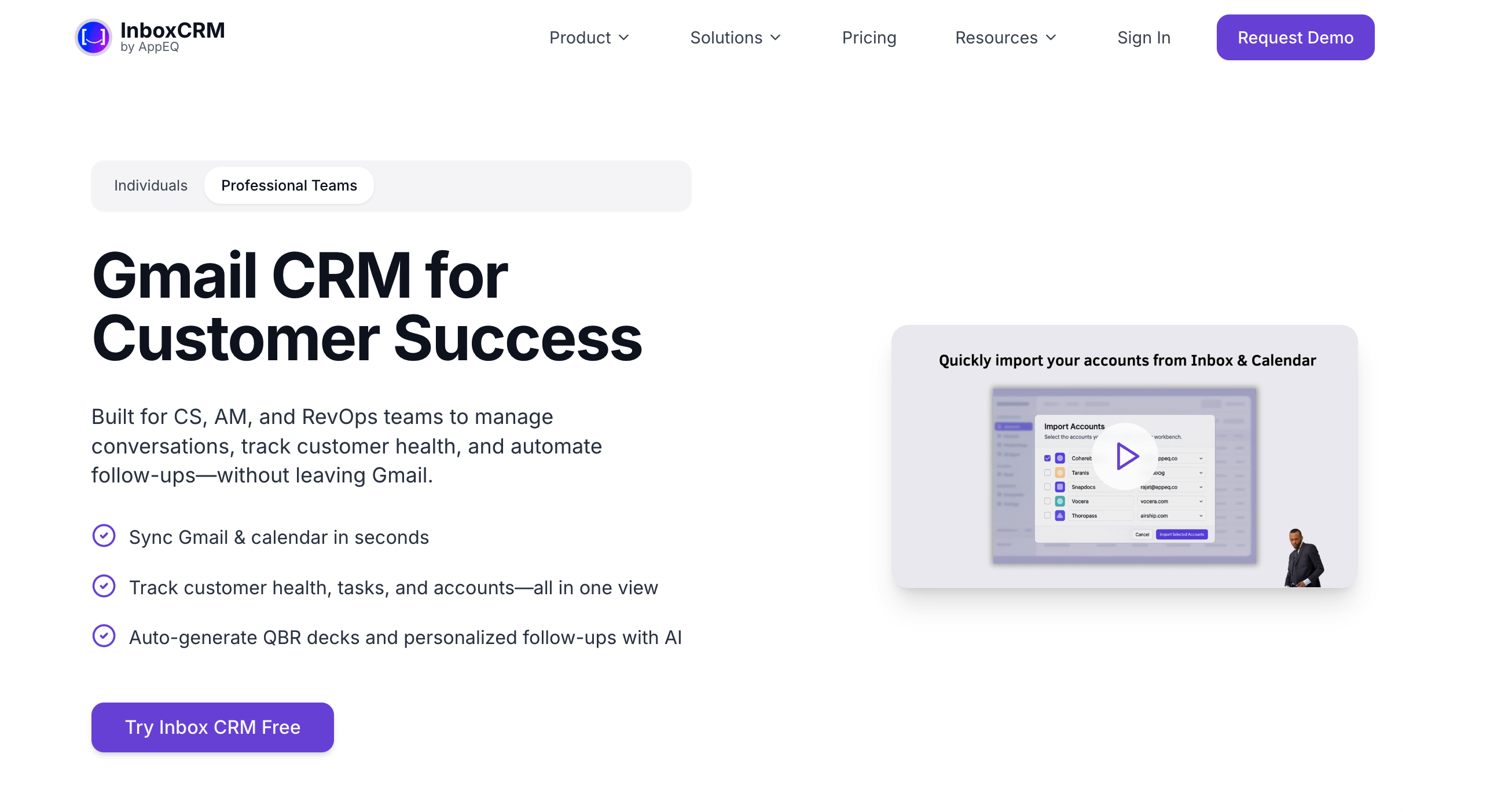 Gmail CRM: The Inbox-Native CRM for Sales & Customer Success | InboxCRM